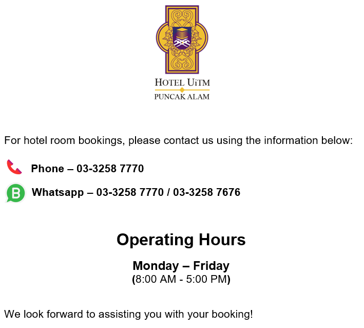 CONTACT US | Hotel UiTM